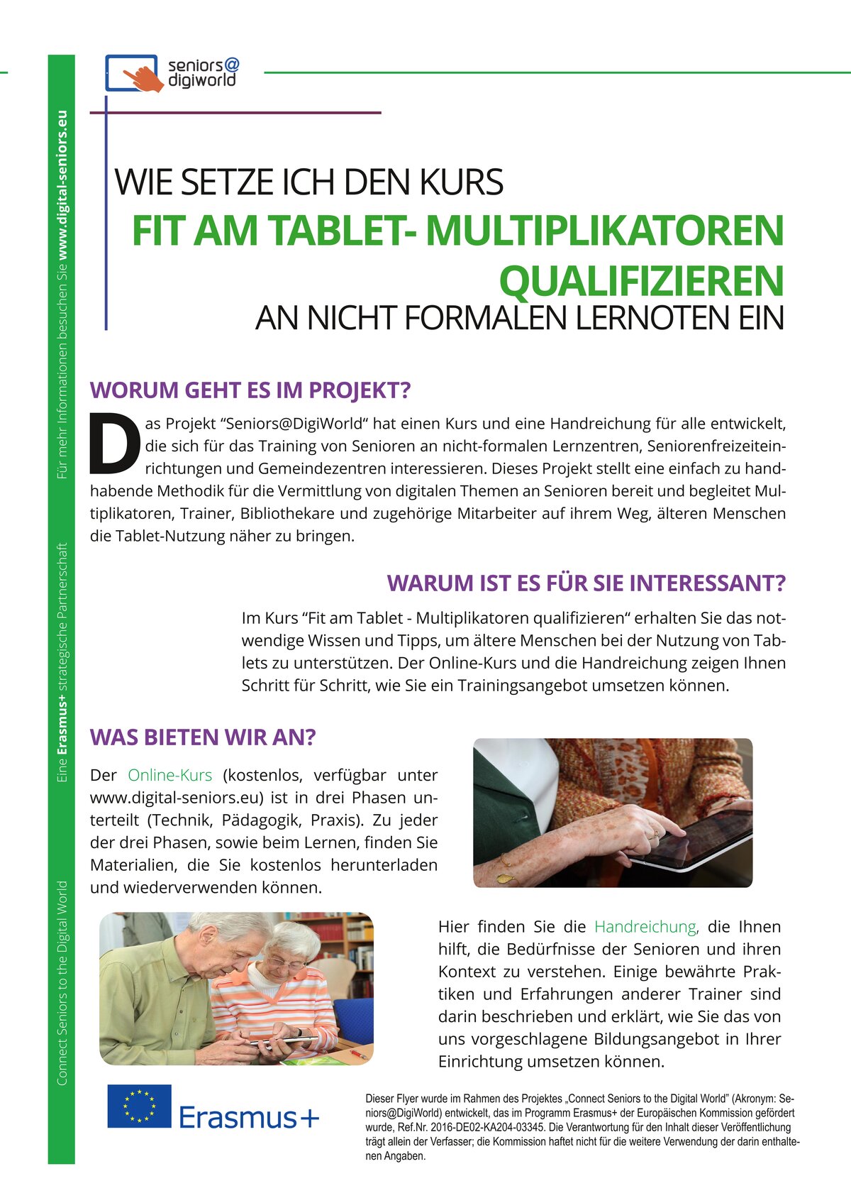 A4 Flyer - Handout Seniors@DigiWorld - Deutsch | Stiftung Digitale Chancen