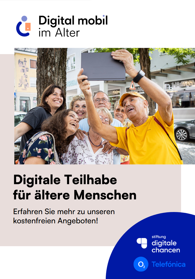 Flyer zur Initiative | Digital mobil im Alter | Stiftung Digitale Chancen